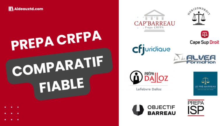 Guide comparatif des meilleures prépa CRFPA 2026 | AideauxTD